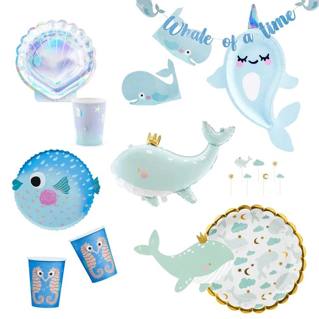 UNDER THE SEA Birthday Party| Fish Whale Mermaid Narwhal Partyware ...