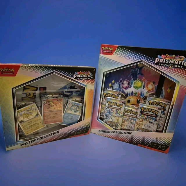 POKEMON PRISMATIC EVOLUTIONS Binder & Poster Collection BRAND NEW READY ...