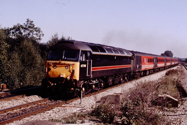 BRITISH RAIL BR Virgin Diesel Loco 47709 Railway Slide Ref 373 £2.50 ...