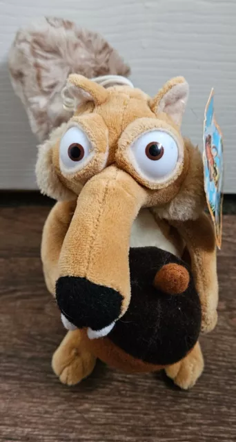 SCRAT SQUIRREL SABRE Tooth With Acorn Ice Age Soft Plush Window Sucker ...