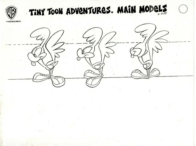 TINY TOON ADVENTURES Character LITTLE BEEPER Model Sheet Archival Copy ...