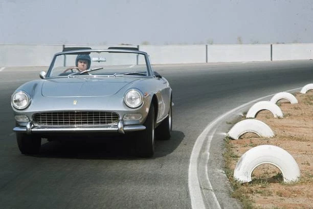 CELEBRITY ACTOR STEVE McQueen in action driving car Riverside CA 6- Old ...