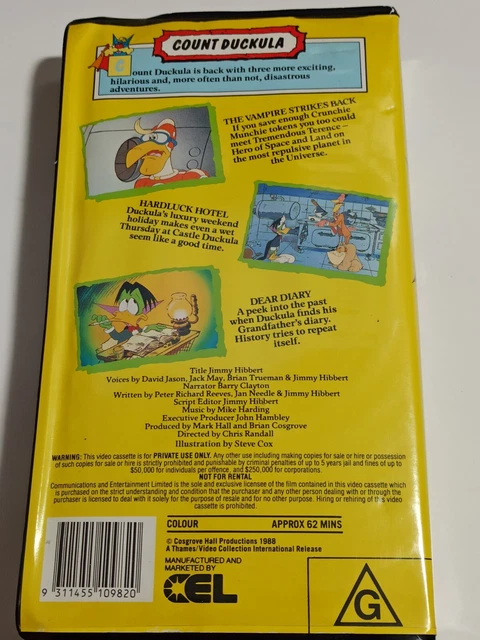 COUNT DUCKULA VAMPIRE Strikes Back VHS International Release Super Rare ...