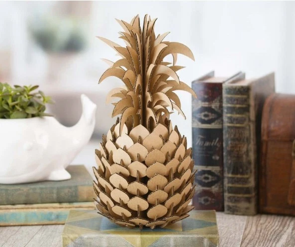 ANANAS À ASSEMBLER en carton grand modèle personnalisable puzzle 3D EUR ...