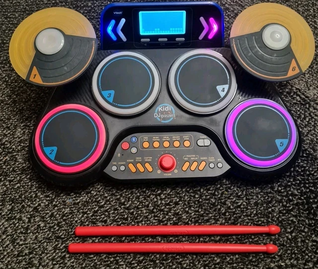 VTECH KIDI DJ Drums, Light-Up Electronic Drum Kit for Kids, with 4 ...