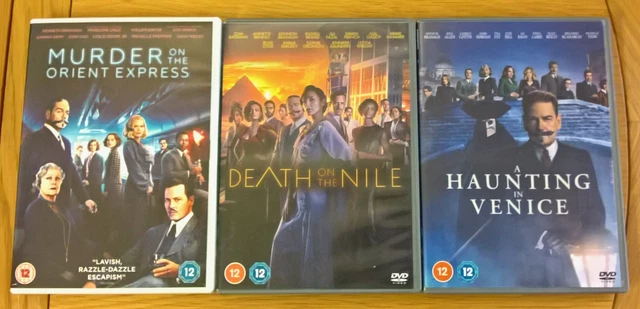 KENNETH BRRANAGH POIROT Trilogy DVD Set Orient Express Death Nile ...