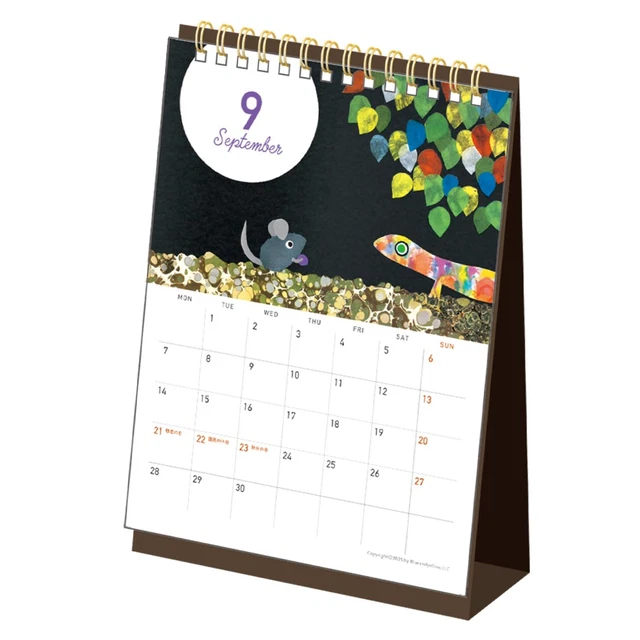 LEO LIONNI DESK Calendar 2026 Gakken M09540 5.4×8.86in Japanese Style ...