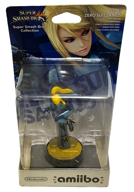 SUPER SMASH BROS Collection N0.40 Zero Suit Samus Nintendo Amiibo EUR ...