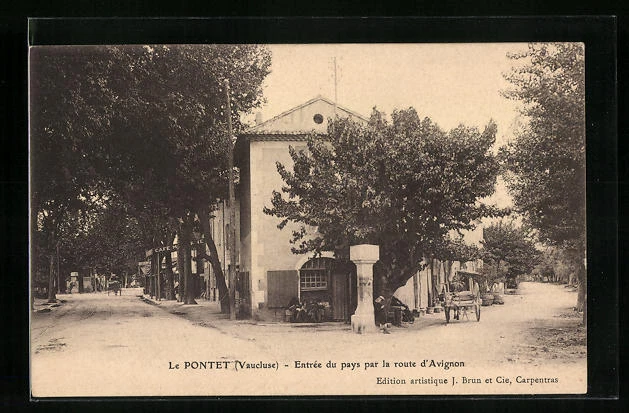 CPA LE PONTET, Entrée du pays par la route d´Avignon EUR 7,00 - PicClick FR