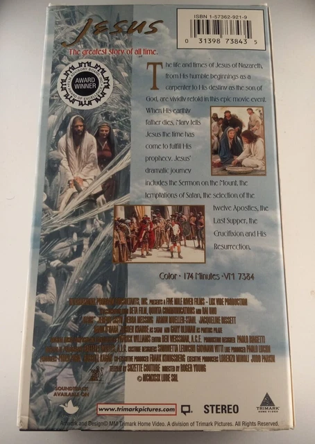JESUS (VHS) 1999 Jeremy Sisto, Debra Messing, Jacqueline Bisset TESTED ...