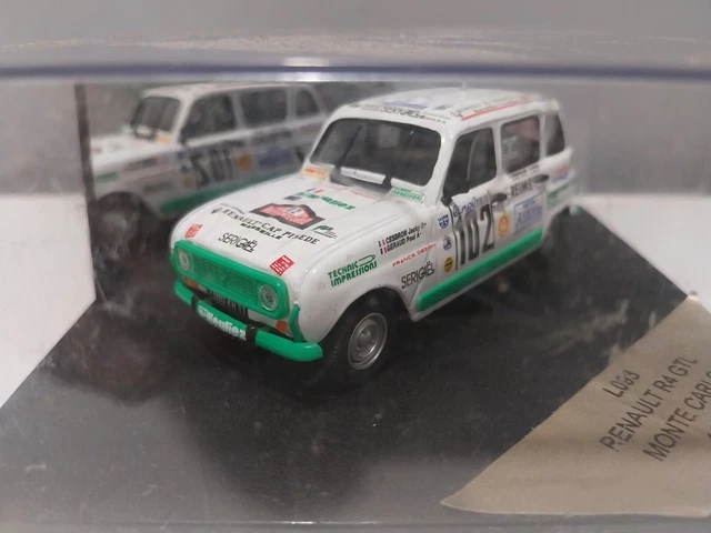 RENAULT 4L R4 GTL 1993 Rallye Trophy Monté Carlo Coffret Renault 1/43 ...