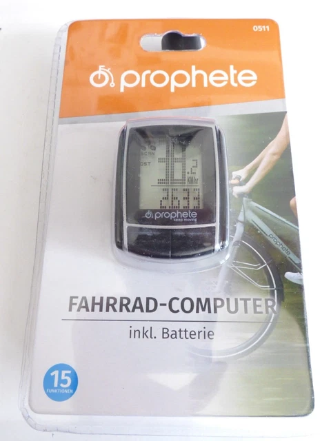 PROPHETE FAHRRADCOMPUTER TACHO Geschwindigkeitsmessung Fahrradtacho ...