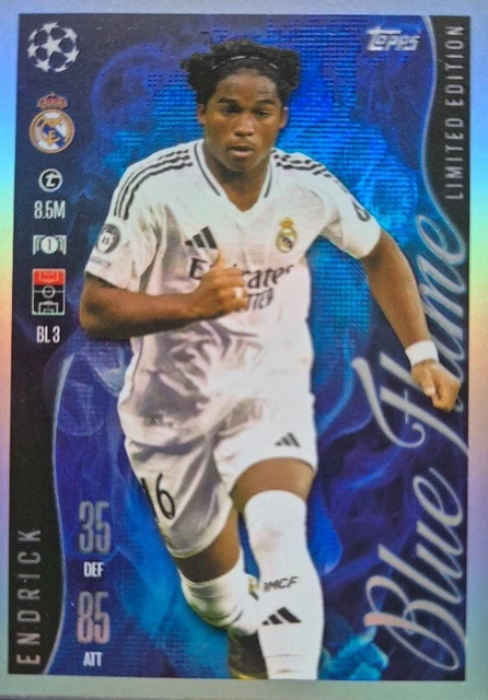 MATCH ATTAX CHAMPIONS League 2024-25 Extra Blue Flame BL 3 Endrick Real ...