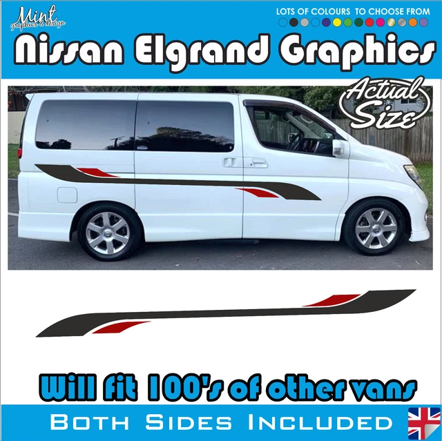 NISSAN ELGRAND CAMPER Side Stripes Decals Stickers Van Motorhome ...