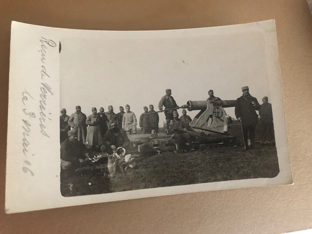 CPA PHOTO MILITARIA WW1 poilus canon 83° d'artillerie lourde à ...