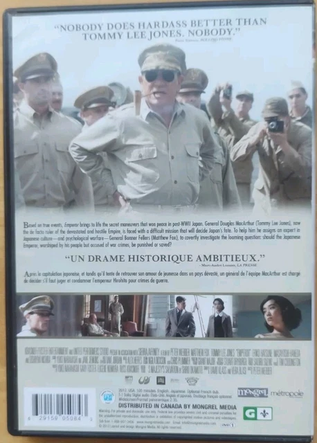 EMPEROR (MONGREL MEDIA, DVD Movie, 2013, Canadian) Lee Jones $8.00 ...