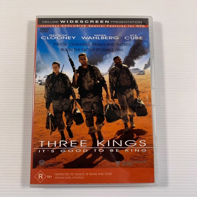 THREE KINGS (DVD, 1999) George Clooney, Mark Wahlberg, Ice Cube Region ...
