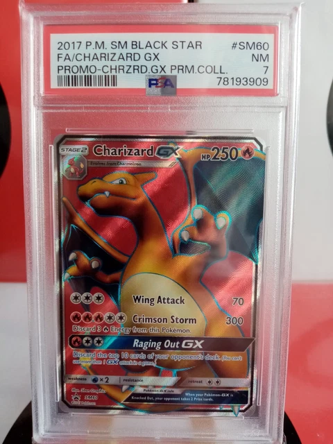 CHARIZARD GX SM60 - Full Art - Black Star Promo - PSA 7 Graded Pokemon ...