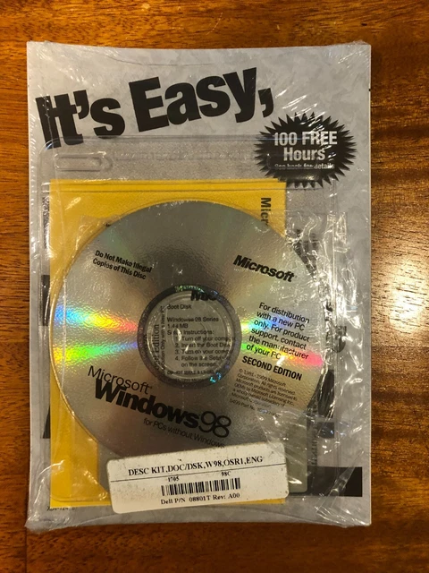 MICROSOFT WINDOWS 98 English Version Full Operating System 2nd Edition ...