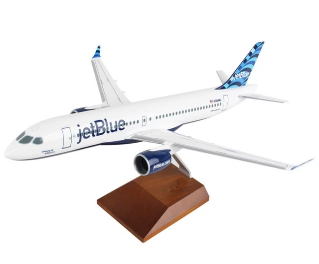 SKYMARKS JETBLUE AIRWAYS Airbus A220-300 Blue Era Desk Top 1/100 Model ...