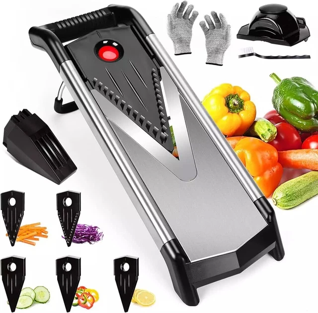 PROFESSIONAL MANDOLIN SLICER Food Cutter Fruit Vegetable Chopper Grater ...