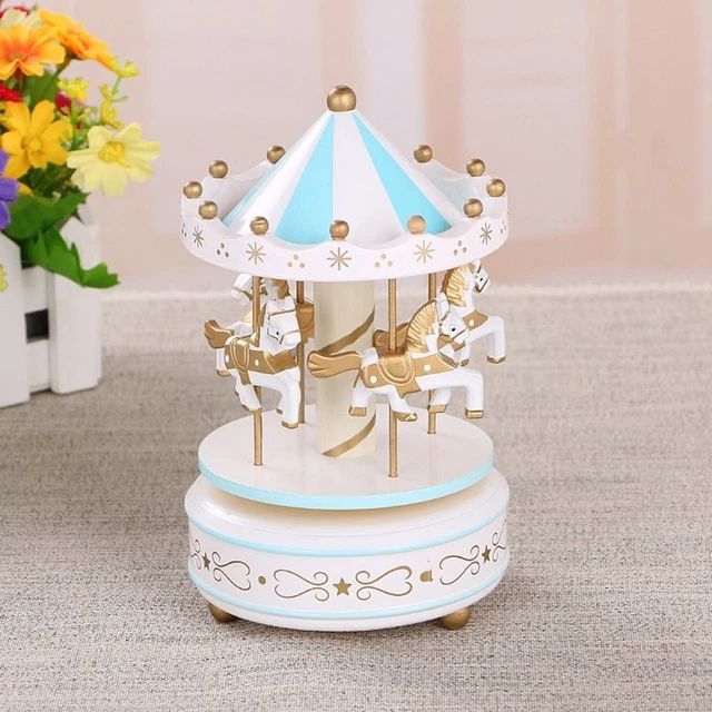 CUTE MUSIC BOX Musical Carousel Horse Carousel Toy Child Baby Birth ...
