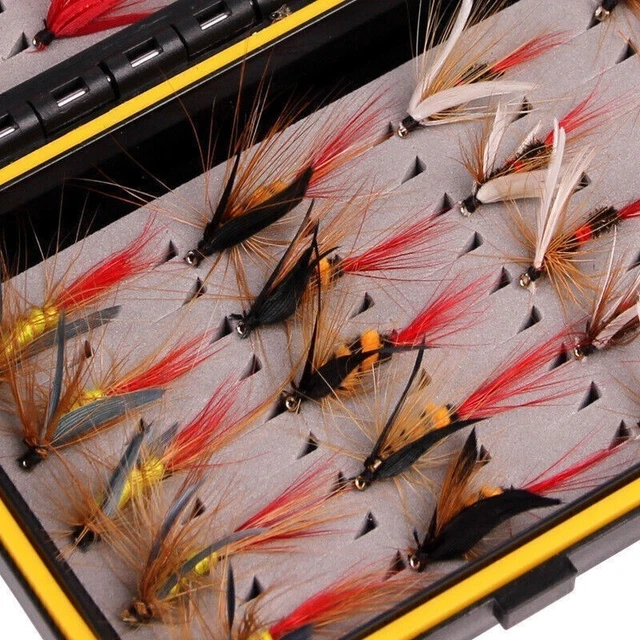40/72/100PCS TROUT FISHING Flies Wet Dry Nymph Buzzers Fly Hooks ...