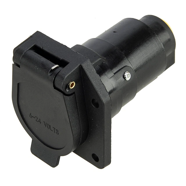 7 WAY 7 Pin Round Trailer Connector Male And Female RV Plug Blade ...