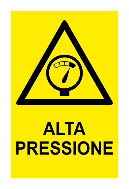 CARTELLO SEGNALETICO - Alta Pressione EUR 1,99 - PicClick IT