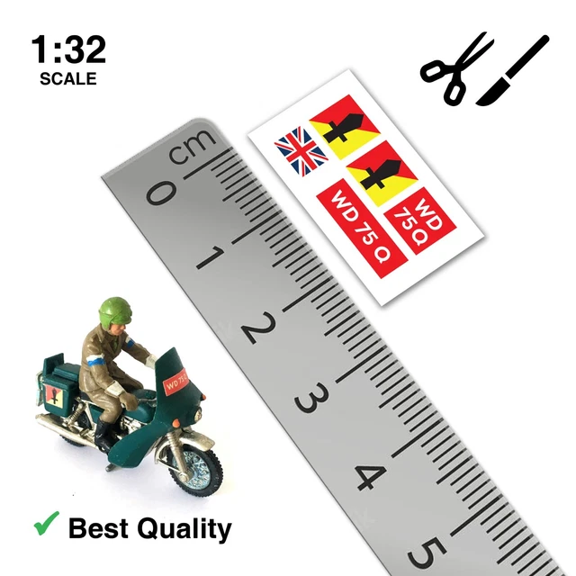 1:32 SCALE BRITISH WW2 Army Norton Motorcycle Stickers (Quality ...