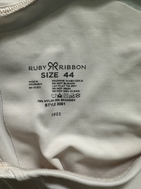 RUBY RIBBON ORIGINAL Shapewear Cami 3061 Color Pale Size 44 Bra ...