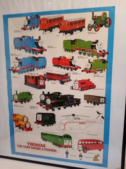 RARE VINTAGE 1992 Thomas the Tank Engine and Friends VII Framed Train ...