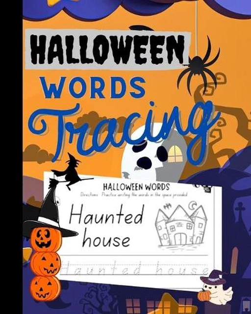 MANUEL DE TRAÇAGE des mots d'Halloween : livre de pratique d'écriture ...