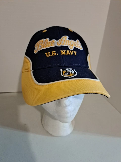 US NAVY BLUE Angels Blue Yellow Ball Cap Hat Military Adjustable ...