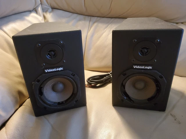 VIDEOLOGIC SIROCCO PAIR of Speakers Satelites and Cables £45.00 ...