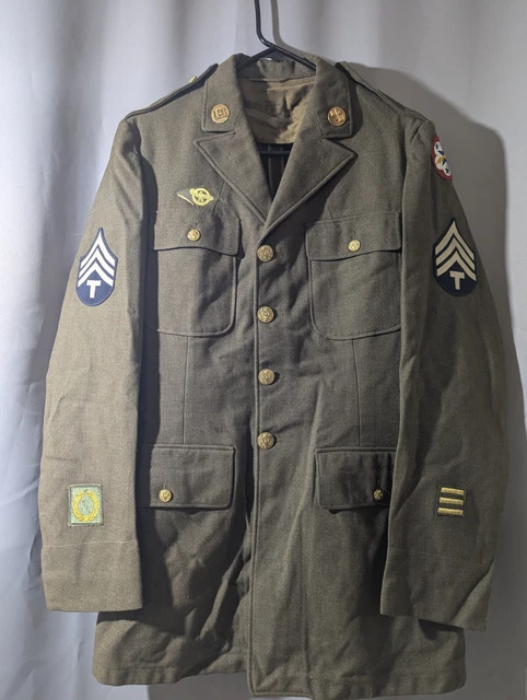 WW2 U.S. ARMY Uniform Technical Sergeant Jacket £38.02 - PicClick UK