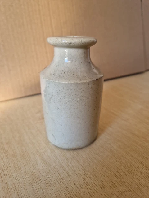 VINTAGE GREY STONEWARE Ink Bottle 11cm Tall £10.00 - PicClick UK