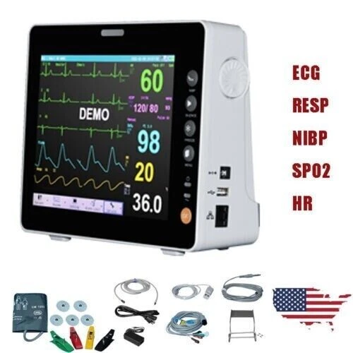 TEMP SPO2 MULTI-PARAMETER Vital Sign Machine Patient Monitor/6 ...