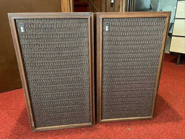 VINTAGE FISHER XP7 3 Way Speakers- real walnut cabinets 12" woofers ...