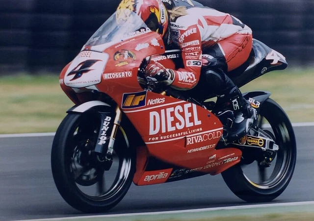 FOTO ORIGINALE VINTAGE Motomondiale 2000, Roberto Locatelli 22x15 cm ...