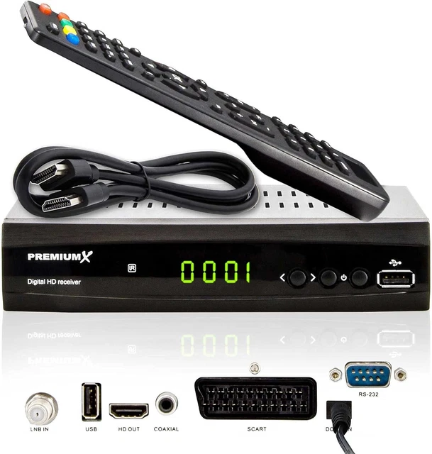 PREMIUMX SATELLITE RECEIVER HD 521 FTA Digital SAT TV Receiver DVB-S2 ...