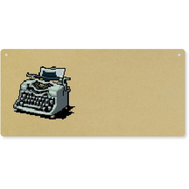 'VINTAGE TYPEWRITER PIXEL Art' Large Wooden Wall Plaque / Door Sign ...
