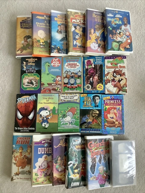 HUGE KIDS VHS lot Barney Pokemon Peanuts Disney Thomas The Tank tapes ...