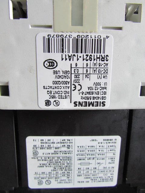 SIEMENS SIRIUS SCHÜTZ 3RT1045-1B DC24V 100kA Ue 230-690V (A759) EUR 99 ...