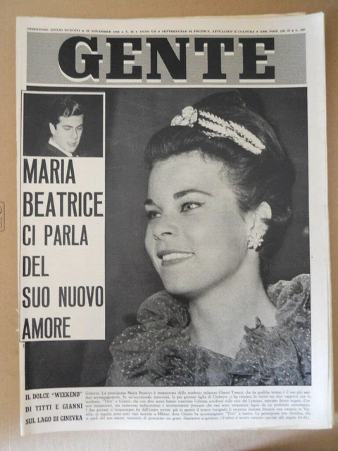 GENTE N 48 1963 Maria Beatrice di Savoia Michele Mercier Milva [G750 ...