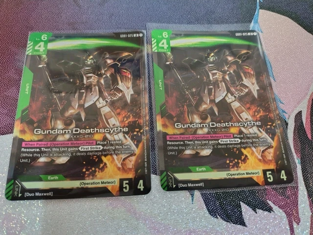 2 X GUNDAM Card Game Newtype Rising Gundam Deathscythe GD01-025 LR Holo Foil $0.99 - PicClick AU