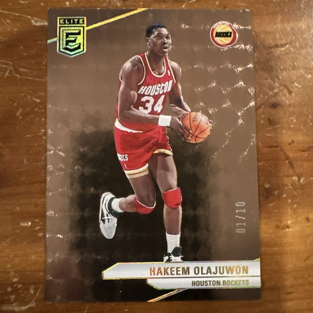 HAKEEM OLAJUWON - 2023-24 Panini Donruss Elite ORO #1/10!!! Houston ...