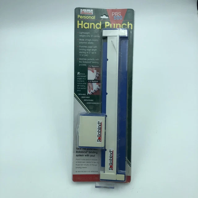 NEW ROLLABIND HAND Punch PBS 500 Portable Book Binding Journal Album ...