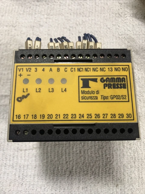 GAMMA PRESSA GP02/S2 modulo relè di sicurezza 24VDC 1500VA 250VAC ...