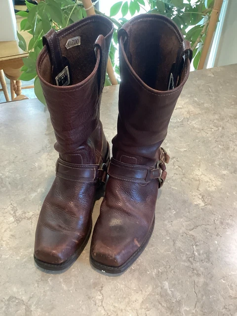 FRYE STYLE# 87250 Men's Gaucho Belted Harness Boots Brown Size 9M~Made ...